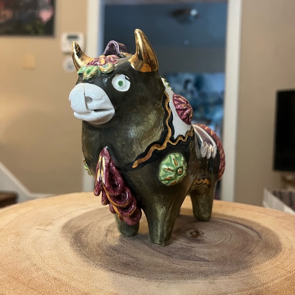 Art | Vintage Peruvian Torito De Pucara Ceramic Bull Figurine 6 X 55 ...